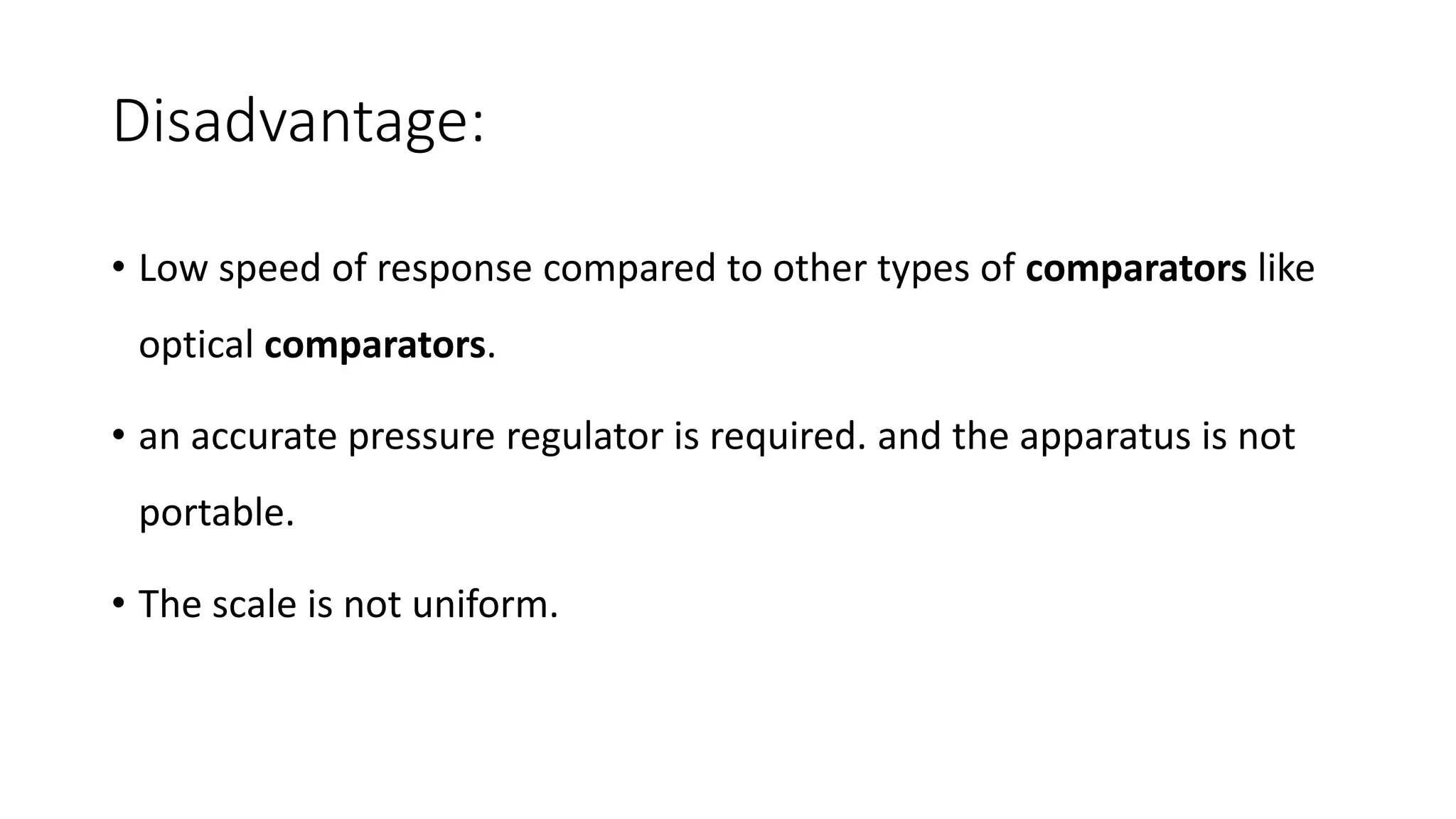 Optical and pneumatic comparators | PPTX