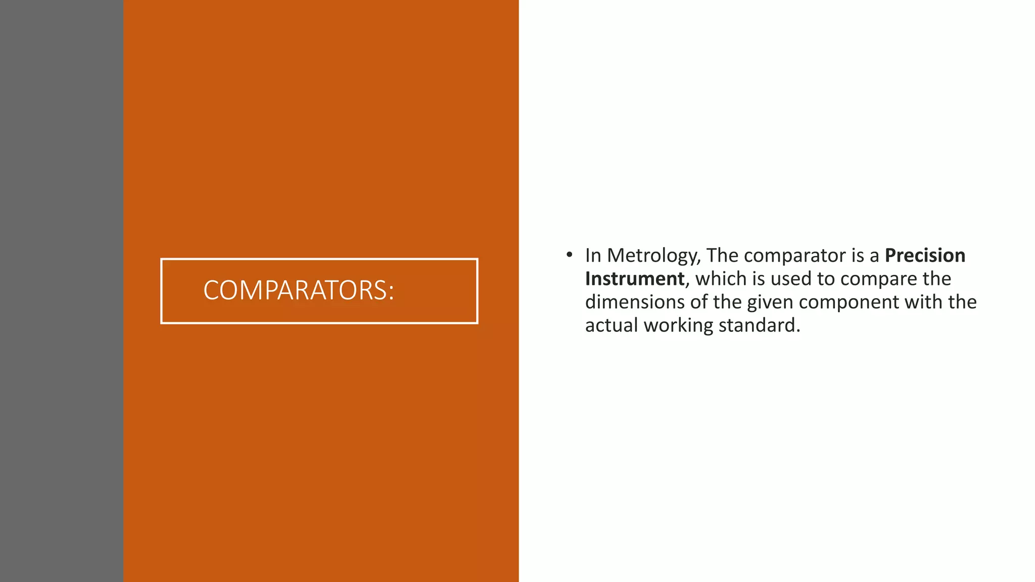Optical and pneumatic comparators | PPTX