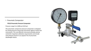 Optical and pneumatic comparators | PPTX