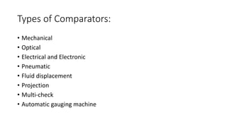 Optical and pneumatic comparators | PPTX