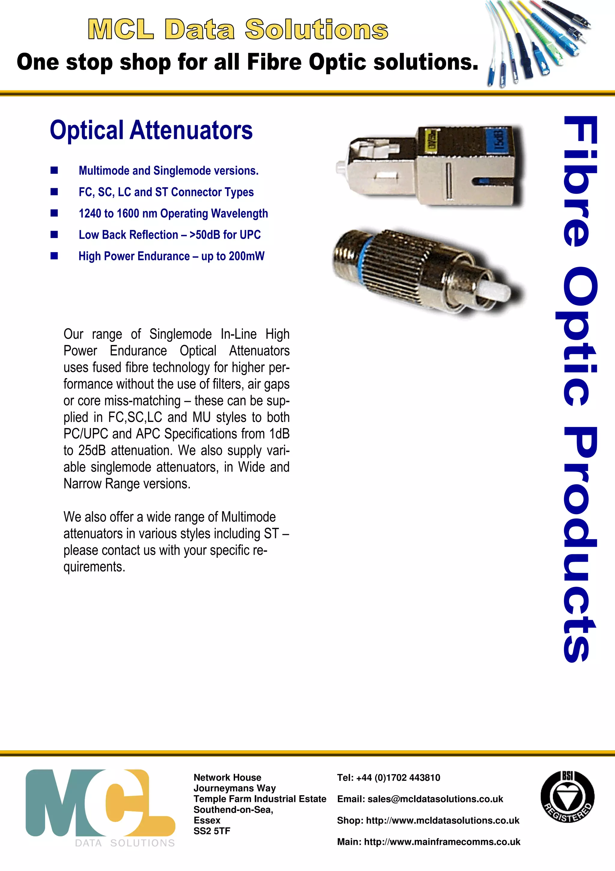 Optical attenuators | PDF