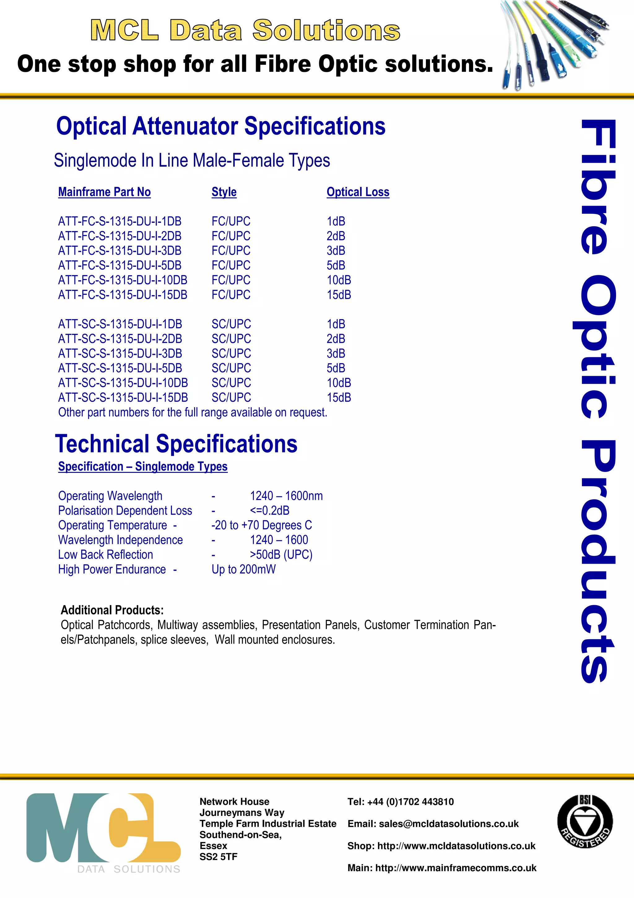 Optical attenuators | PDF