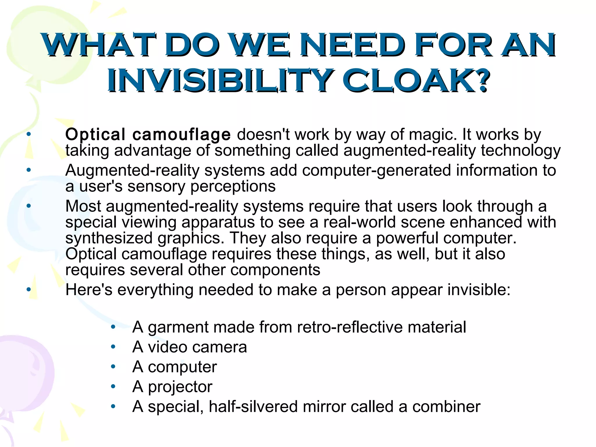 Optical Camouflage | PPT