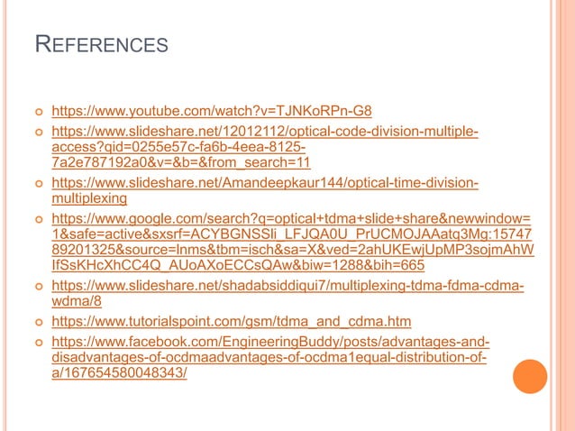 Optical cdma and tdma | PPTX
