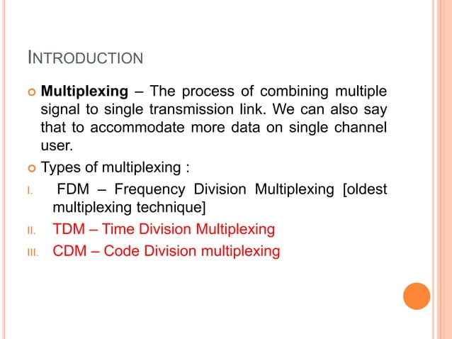 Optical Cdma And Tdma Pptx