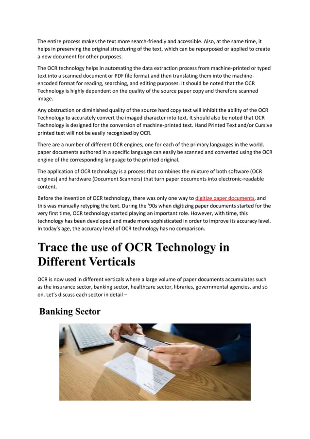 What is Optical Character Recognition (OCR) Technology? | PDF | Desktop ...