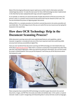 What is Optical Character Recognition (OCR) Technology? | PDF | Desktop ...