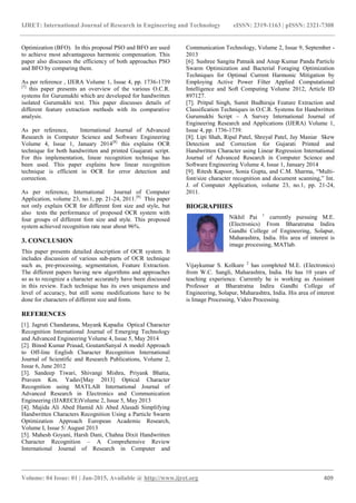 Optical character recognition an encompassing review | PDF