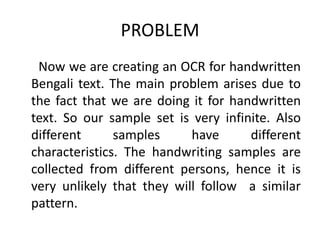 Optical character recognition for bangla handwritten text | PPTX ...