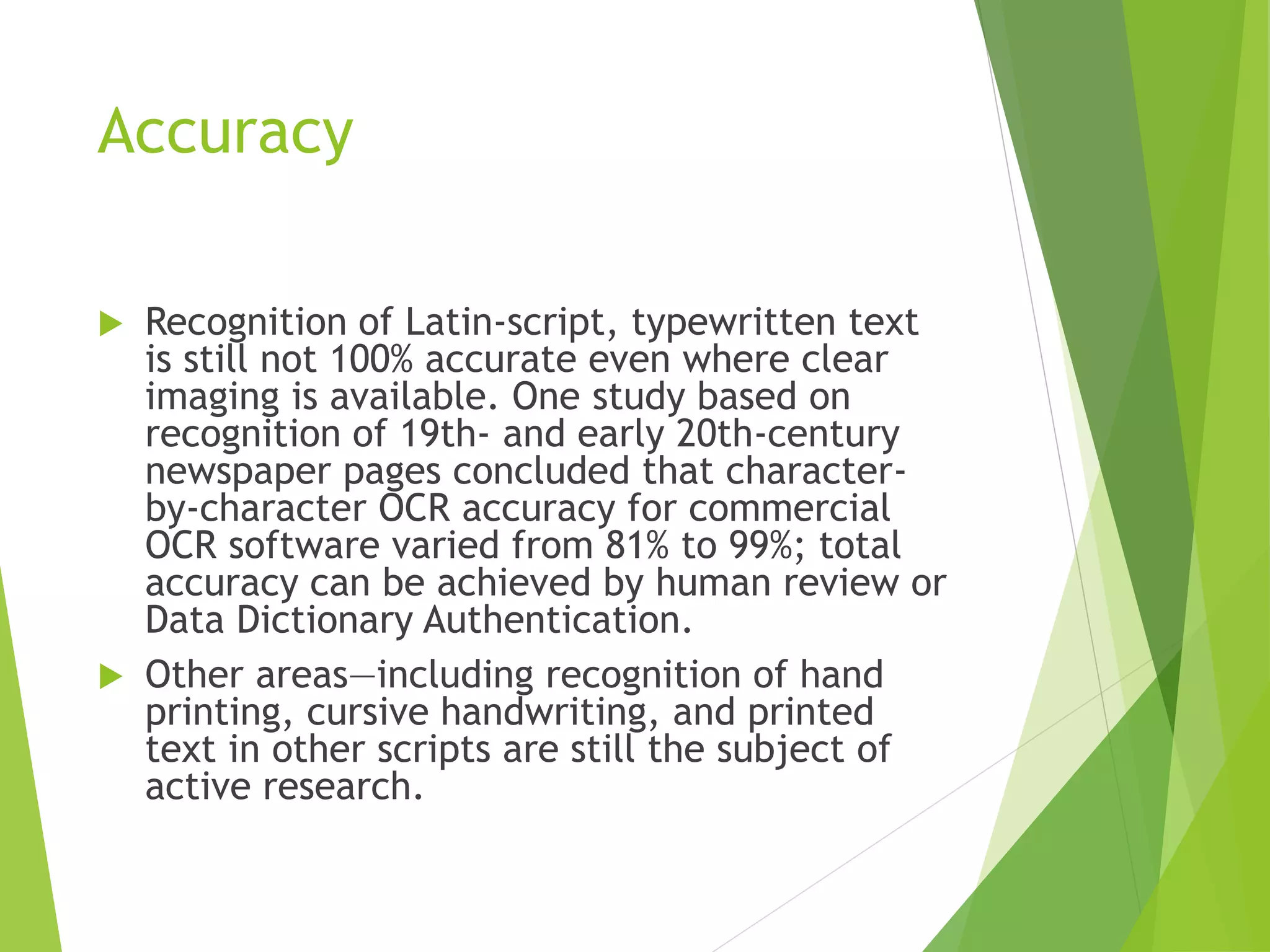 Optical Character Recognition( OCR ) | PPTX