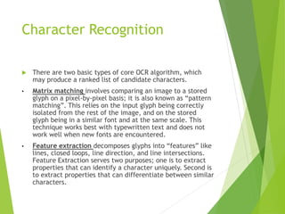 Optical Character Recognition( OCR ) | PPTX