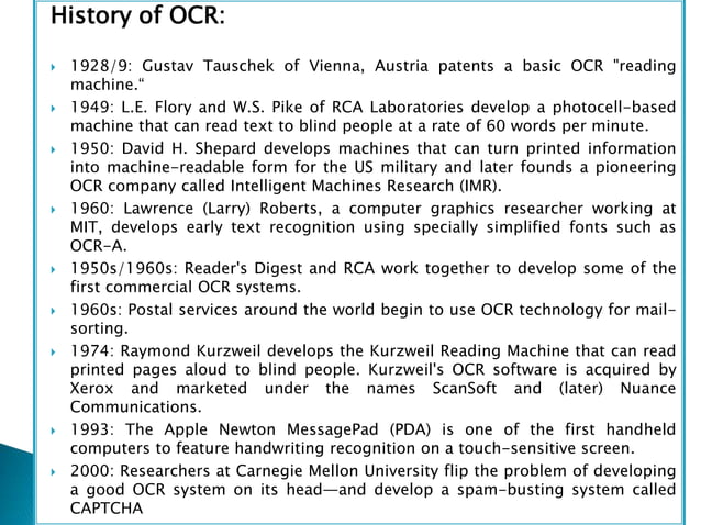 Optical Character Recognition Ocr Ppt Pptx Desktop Publishing Computer Software And