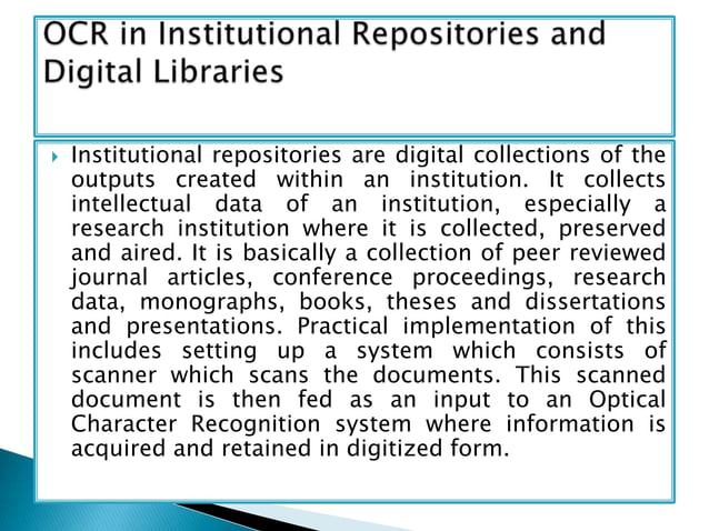 Optical character recognition (ocr) ppt | PPTX | Desktop Publishing | Computer Software and ...