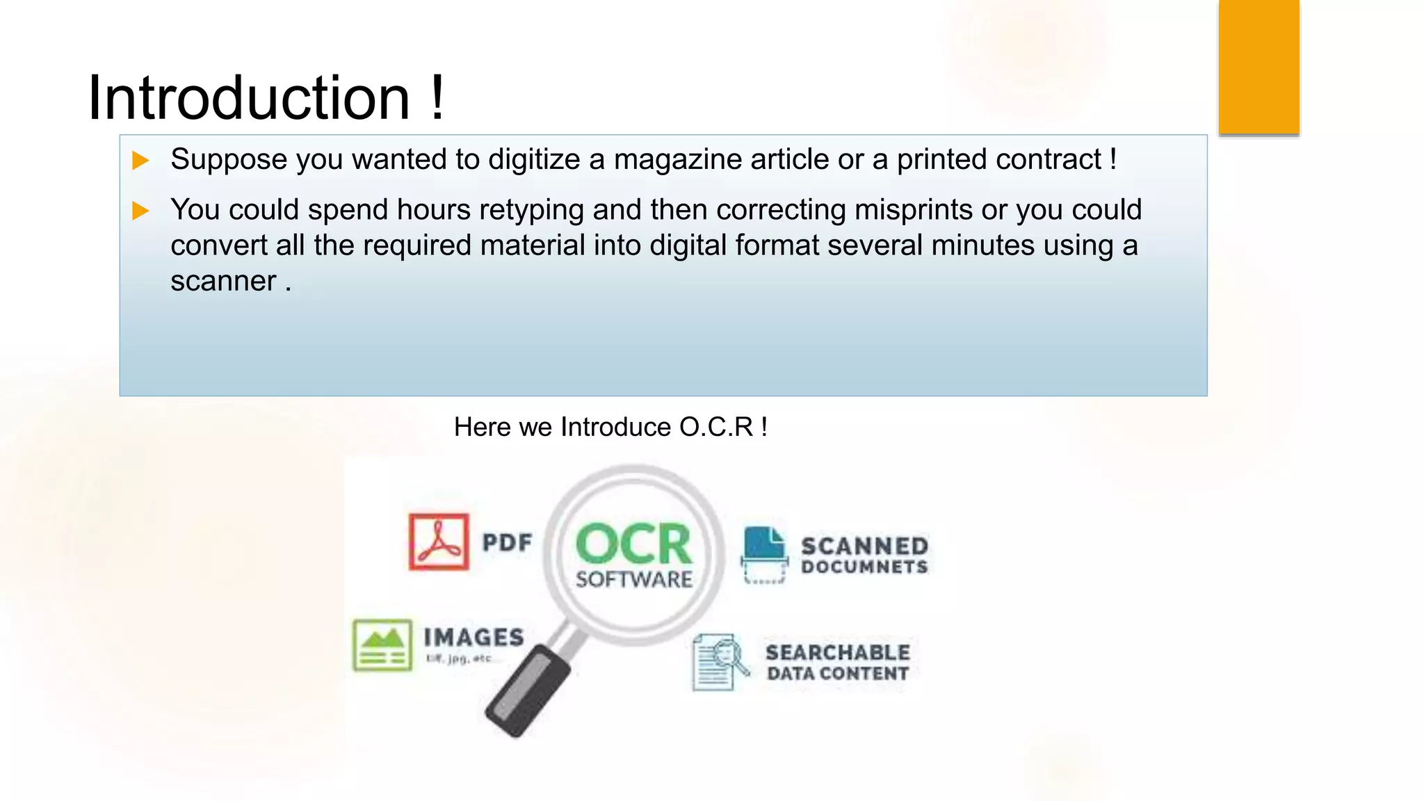 Optical Character Recognition | PPT