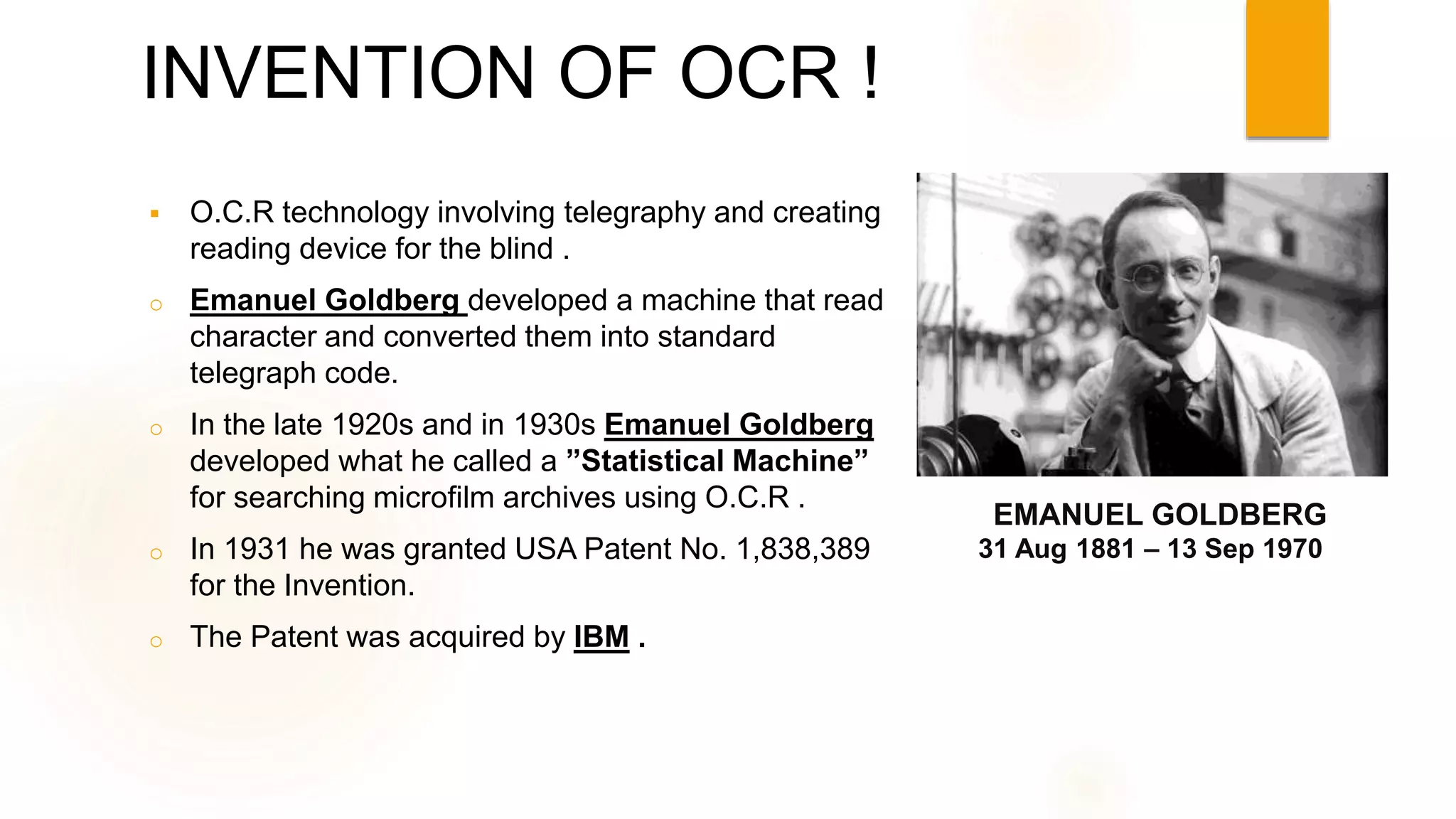 Optical Character Recognition | PPT