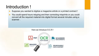 Optical Character Recognition | PPT