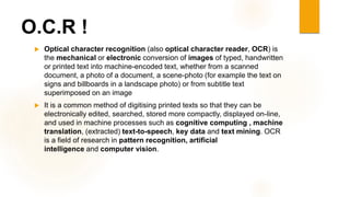 Optical Character Recognition | PPT