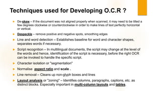 Optical Character Recognition | PPT