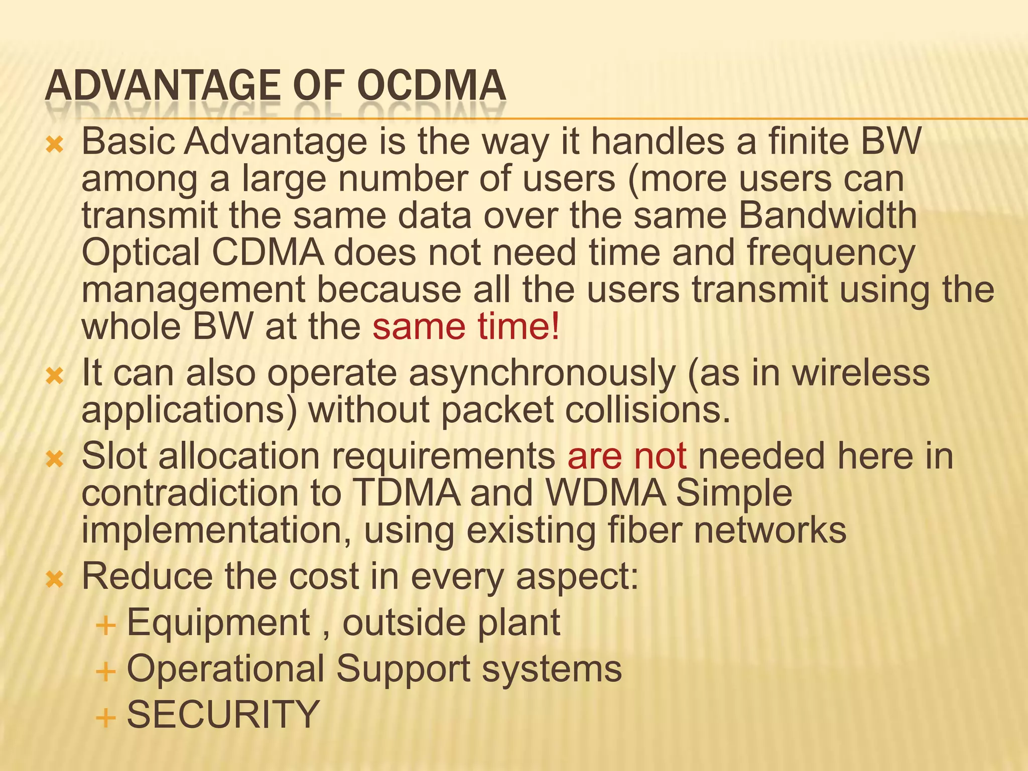 Optical code division multiple access | PPTX