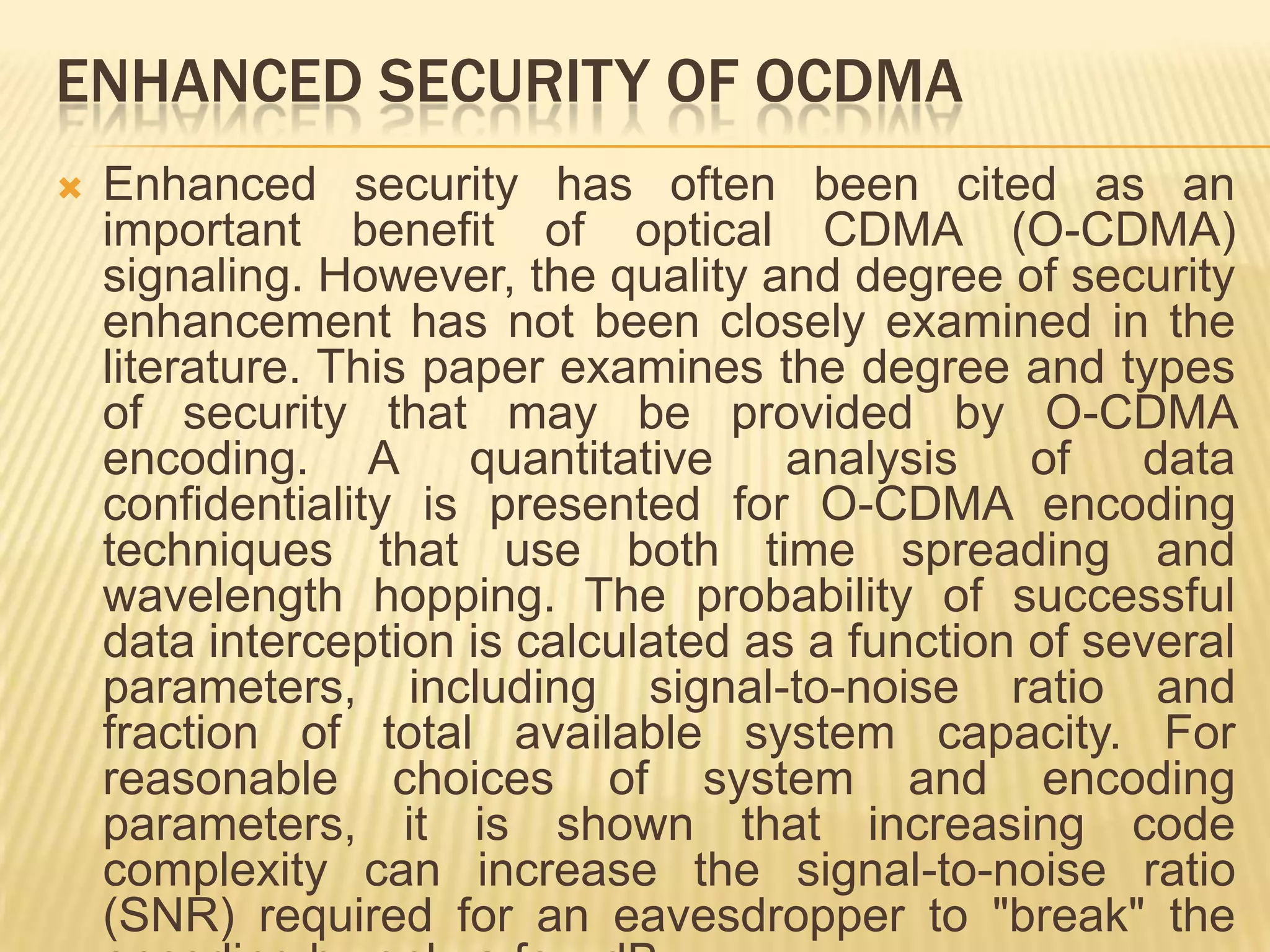 Optical code division multiple access | PPT | Free Download Optical code division multiple access | PPT | Free Download