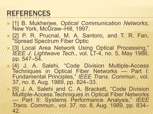 Optical code division multiple access | PPTX