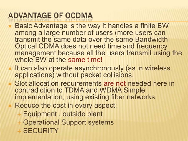 Optical code division multiple access | PPT Optical code division multiple access | PPT
