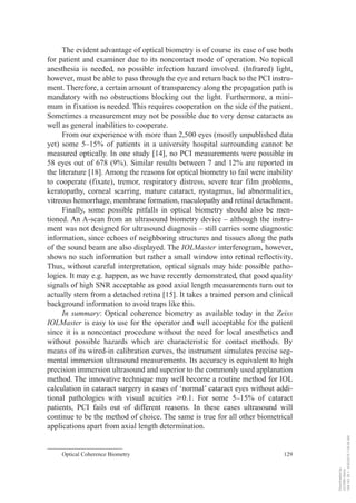 Optical coherence biometry | PDF