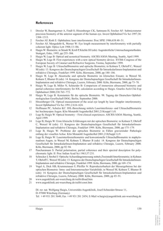 Optical coherence biometry | PDF