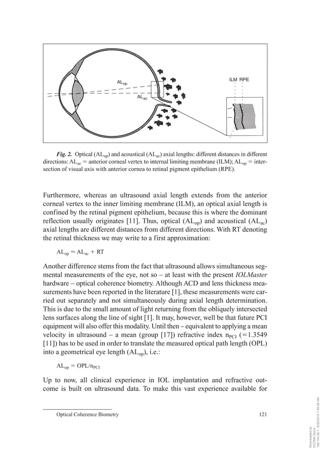 Optical coherence biometry | PDF | Eye and Vision Conditions | Diseases ...