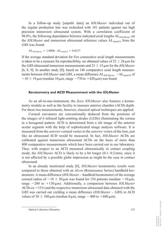 Optical coherence biometry | PDF