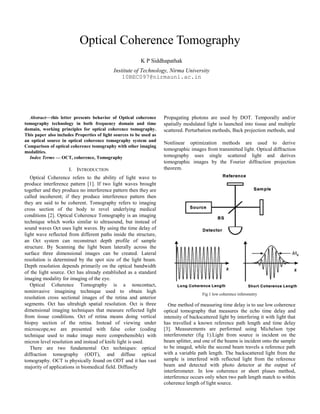 Optical coherence tomography | DOCX | Eye and Vision Conditions ...