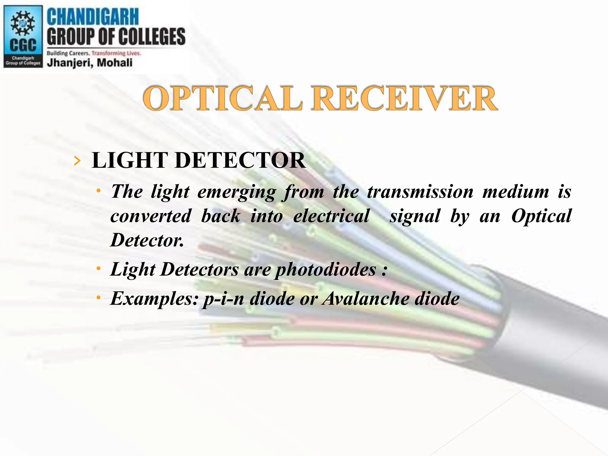 OPTICAL COMMUNICATION SYSTEM ppt of optical fibre communication | PPT