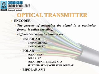 OPTICAL COMMUNICATION SYSTEM ppt of optical fibre communication | PPT