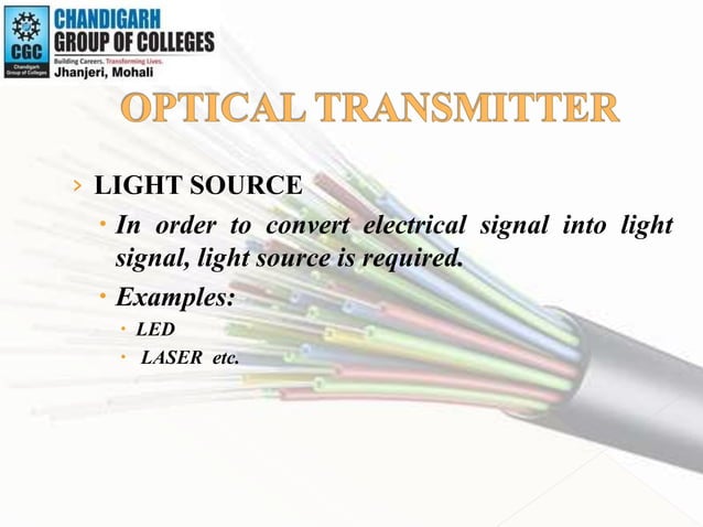 OPTICAL COMMUNICATION SYSTEM ppt of optical fibre communication | PPT