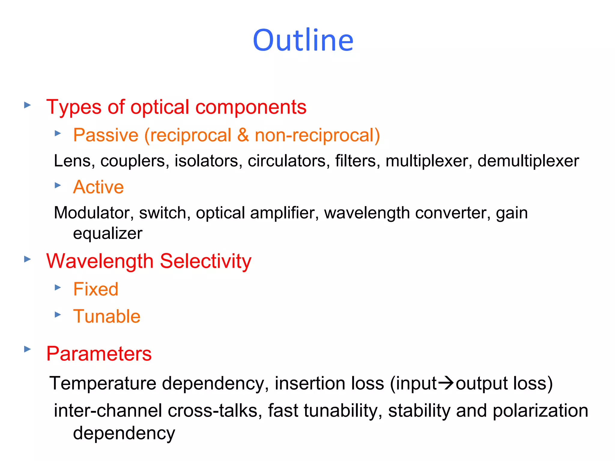 Optical components | PPT