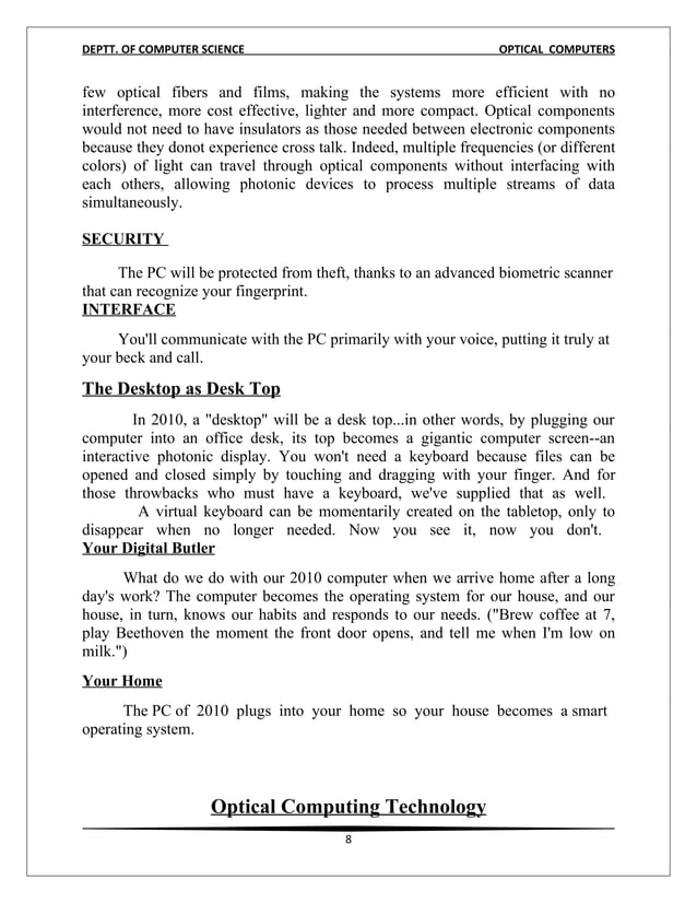 Optical computers pdf | PDF