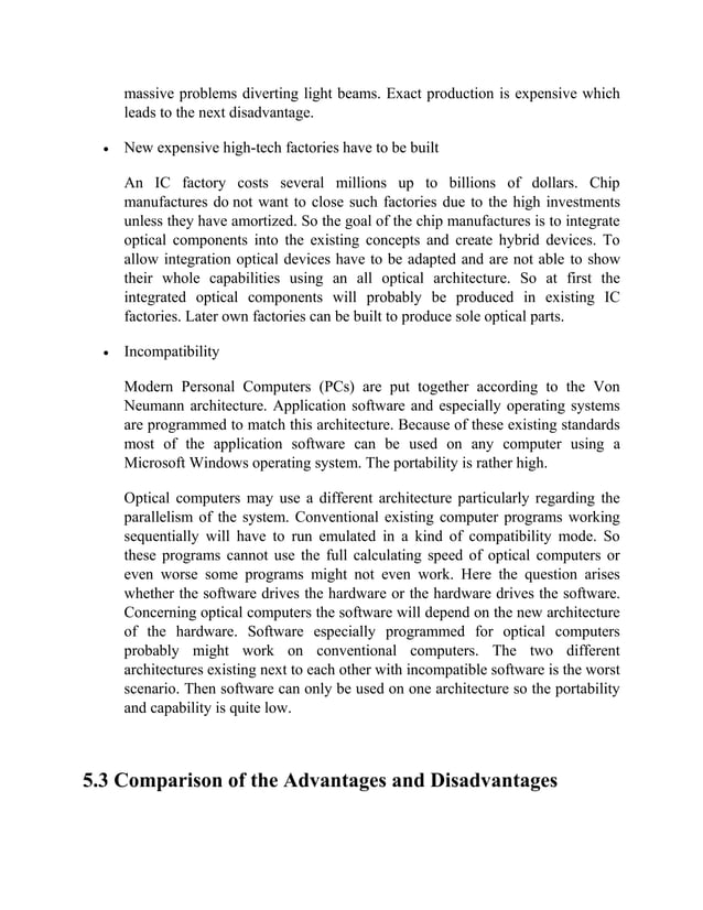 Optical computing | DOCX | Computing | Technology & Computing