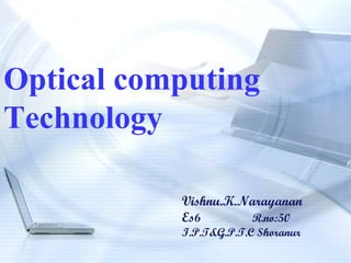 Opticalcomputing final | PPT