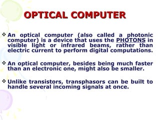 Opticalcomputing final | PPT