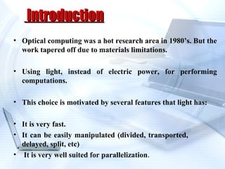 Opticalcomputing final | PPT