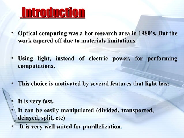 Opticalcomputing final | PPT