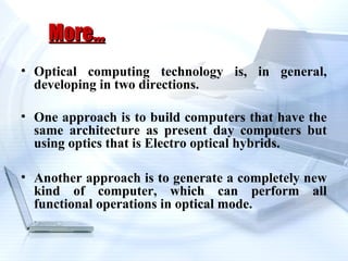 Opticalcomputing final | PPT