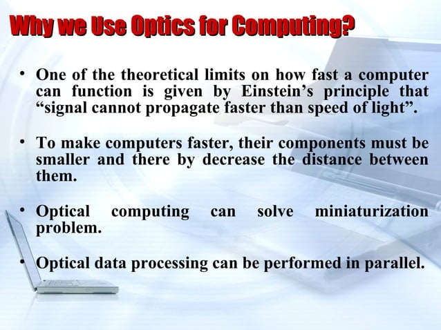Opticalcomputing final | PPT
