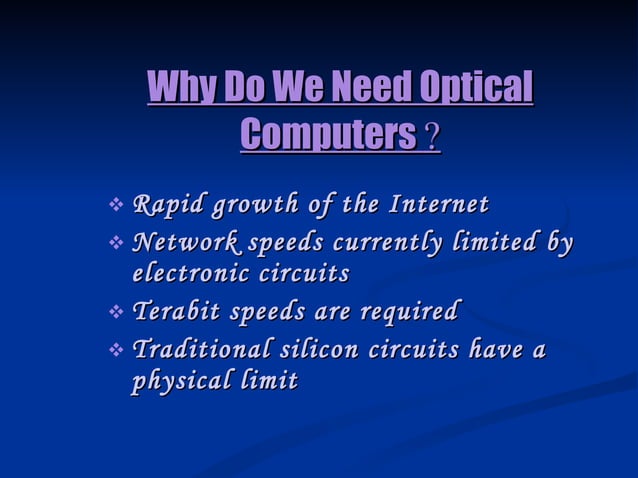 Optical Computing Technology | PPT | Physics | Science