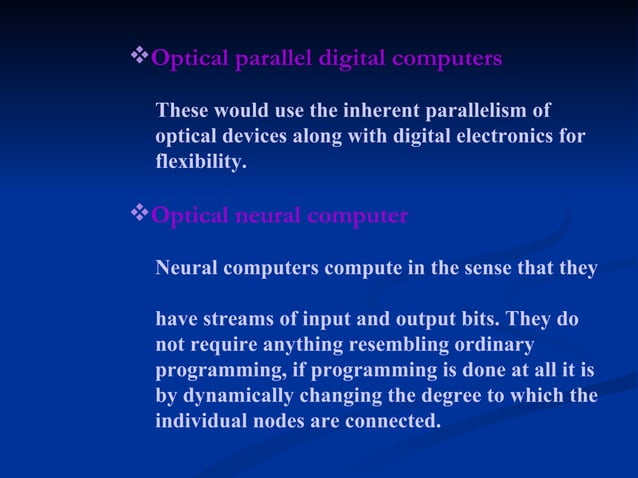 Optical Computing Technology | PPT | Physics | Science
