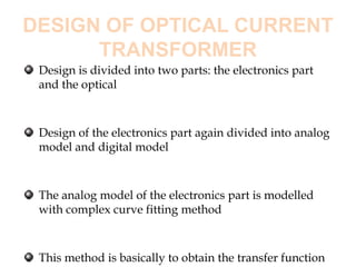 Optical current transformer and its applications | PPT