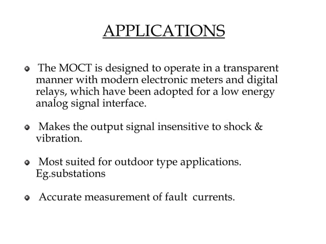 Optical current transformer and its applications | PPT | Physics | Science