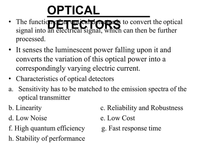 Optical Detectors.pptx | Physics | Science