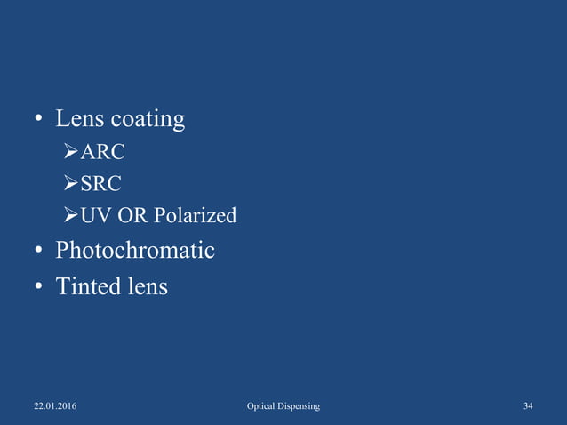 Optical dispensing.pptx | Eye and Vision Conditions | Diseases and ...