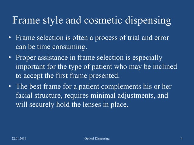 Optical dispensing.pptx | Eye and Vision Conditions | Diseases and ...